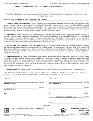 Fillable Online ZipForm - Early Military Termination Fax Email Print ...