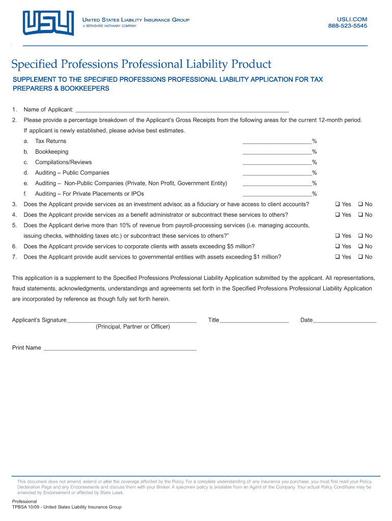 Fillable Online SUPPLEMENT TO THE SPECIFIED PROFESSIONS PROFESSIONAL ...