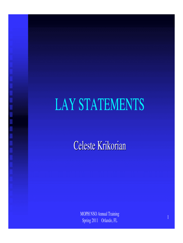 Fillable Online LAY STATEMENTS Fax Email Print - pdfFiller