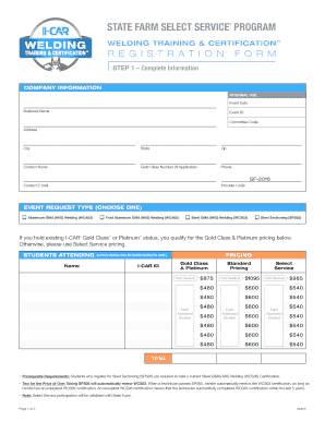 Fillable Online STATE FARM SELECT SERVICE PROGRAM Fax Email Print ...