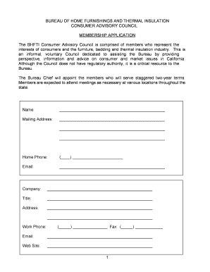 Fillable Online bhfti ca BUREAU OF HOME FURNISHINGS AND THERMAL ...