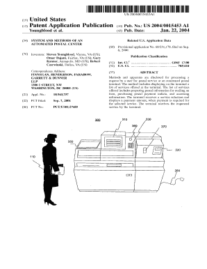 Fillable Online System and methods of an automated postal center Fax ...