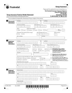Fillable Online Group Life Insurance Claim Form Arkansas and North Fax ...
