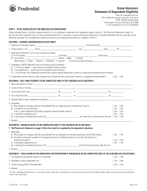 Fillable Online Statement of Dependent Eligibility Fax Email Print ...