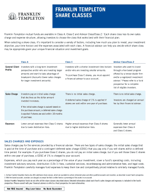 Fillable Online Franklin Templeton Share Classes Fax Email Print - pdfFiller