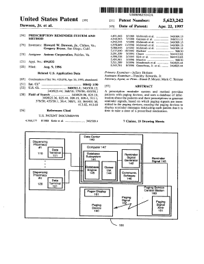 Fillable Online Prescription reminder system and method Fax Email Print ...