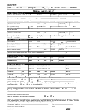 Fillable Online CA Rental Application 10-07 - inforentnetcom Fax Email ...