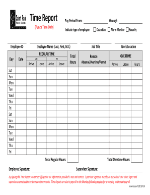 Fillable Online payroll spps Time Report - payrollsppsorg Fax Email ...