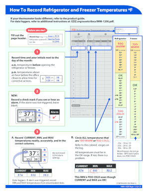 Fillable Online How To Record Refrigerator and Freezer Temperatures F ...