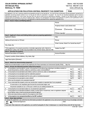 Fillable Online collincad COLLIN CENTRAL APPRAISAL DISTRICT Metro Toll ...