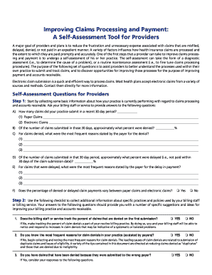 Fillable Online ncmedsoc Improving Claims Processing and Payment A Self ...