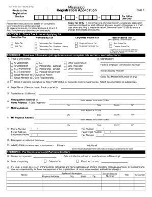 Mississippi Sales Tax Registration Form Pdf - Fill and Sign Printable ...
