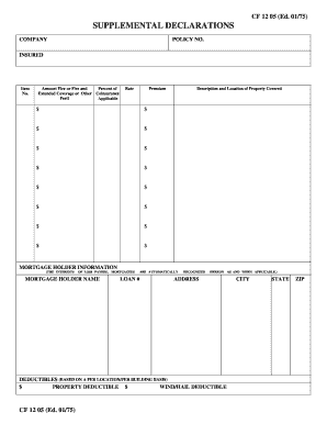 Fillable Online SUPPLEMENTAL DECLARATIONS - ramsgatecom Fax Email Print ...