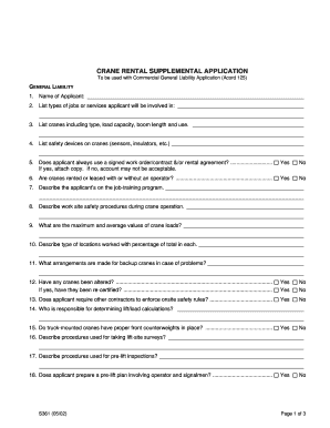 Fillable Online NTL Crane Rental Application - Firestone Agency Fax ...