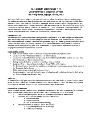 Fillable Online Electronic Devices Contract - Schools Fax Email Print ...