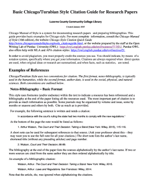 Fillable Online Basic Chicago/Turabian Style Citation Guide for ...