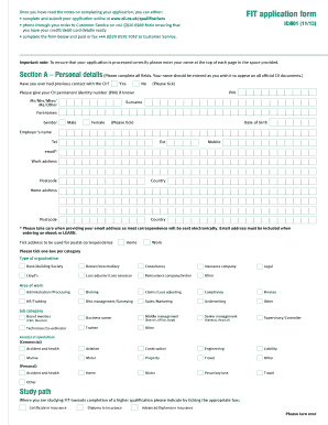 Fillable Online FIT application form - Chartered Insurance Institute Fax Email Print - pdfFiller
