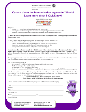 Fillable Online illinoisaap Curious about the immunization registry in ...