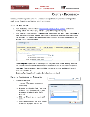 Fillable Online CREATE A REQUISITION Fax Email Print - pdfFiller