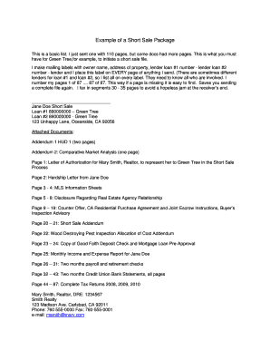 Fillable Online Example of a Short Sale Package Fax Email Print - pdfFiller