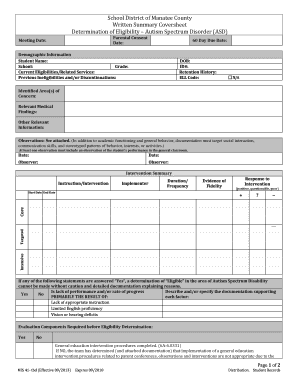 Fillable Online School District of Manatee County Written Summary Fax ...