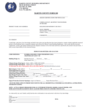 Fillable Online martin fl MARTIN COUNTY FORM 100 Fax Email Print ...