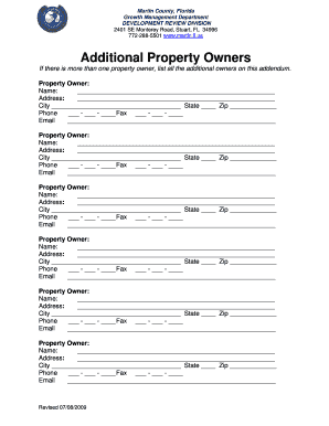 Fillable Online martin fl Additional Property Owners - Martin County ...