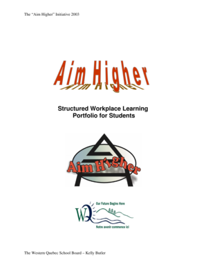Fillable Online wqsb qc Structured Workplace Learning SWL Portfolio ...