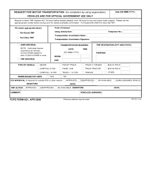 Fillable Online jble af TCFE Form 821 - Page 1 Fax Email Print - pdfFiller