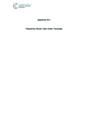 Fillable Online Appendix B-1 Feasibility Study Task Order Template Fax Email Print - pdfFiller