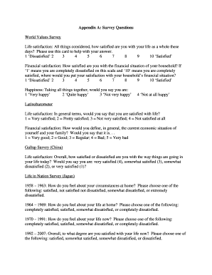 Fillable Online www-bcf usc Appendix A: Survey Questions Fax Email ...