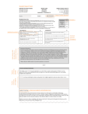 Fillable Online Sample Report Card: Fax Email Print - pdfFiller