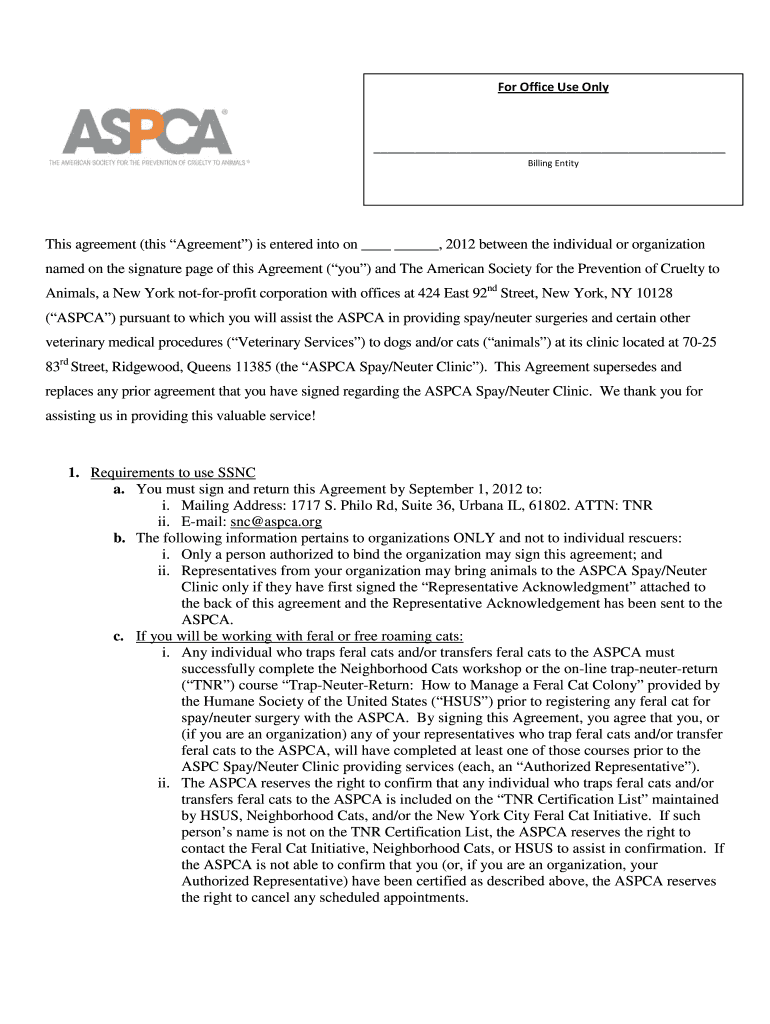 Fillable Online aspcapro Billing Entity - aspcapro Fax Email Print ...