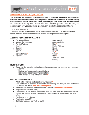 Fillable Online aspcapro MEMBER PROFILE QUESTIONS - ASPCA Professional ...