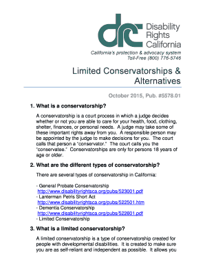 Fillable Online Limited Conservatorships & Fax Email Print - pdfFiller