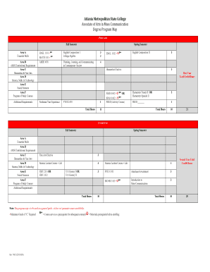 Fillable Online atlm AMSC Program Map Template Mass CommunicationPart ...