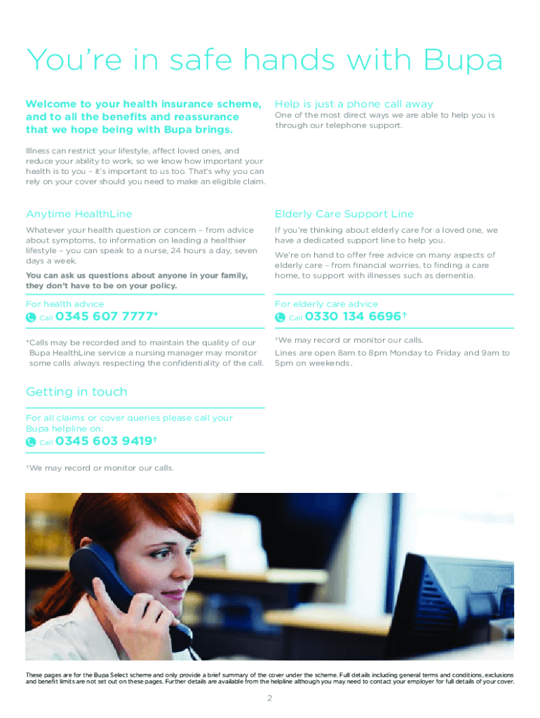 Fillable Online Youre in safe hands with Bupa Fax Email Print - pdfFiller