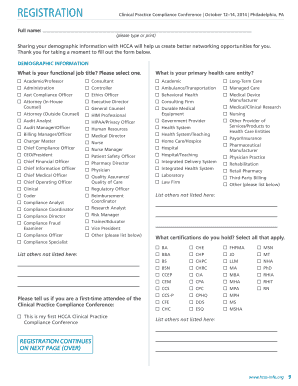 Fillable Online hcca-info Clinical Practice - Health Care Compliance Association HCCA Fax Email ...