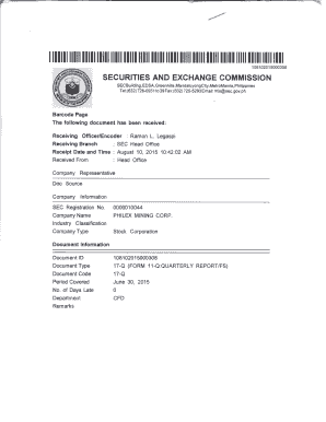 Fillable Online SEC Form 17-Q for June 2015 - Philex Mining Corporation ...