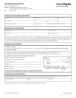 Fillable Online HSA Reimbursement Form - KPS Health Plans Fax Email ...