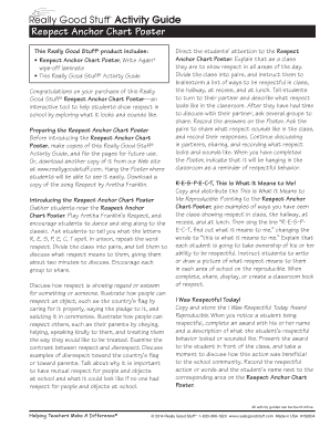 Fillable Online Respect Anchor Chart Poster Fax Email Print - pdfFiller