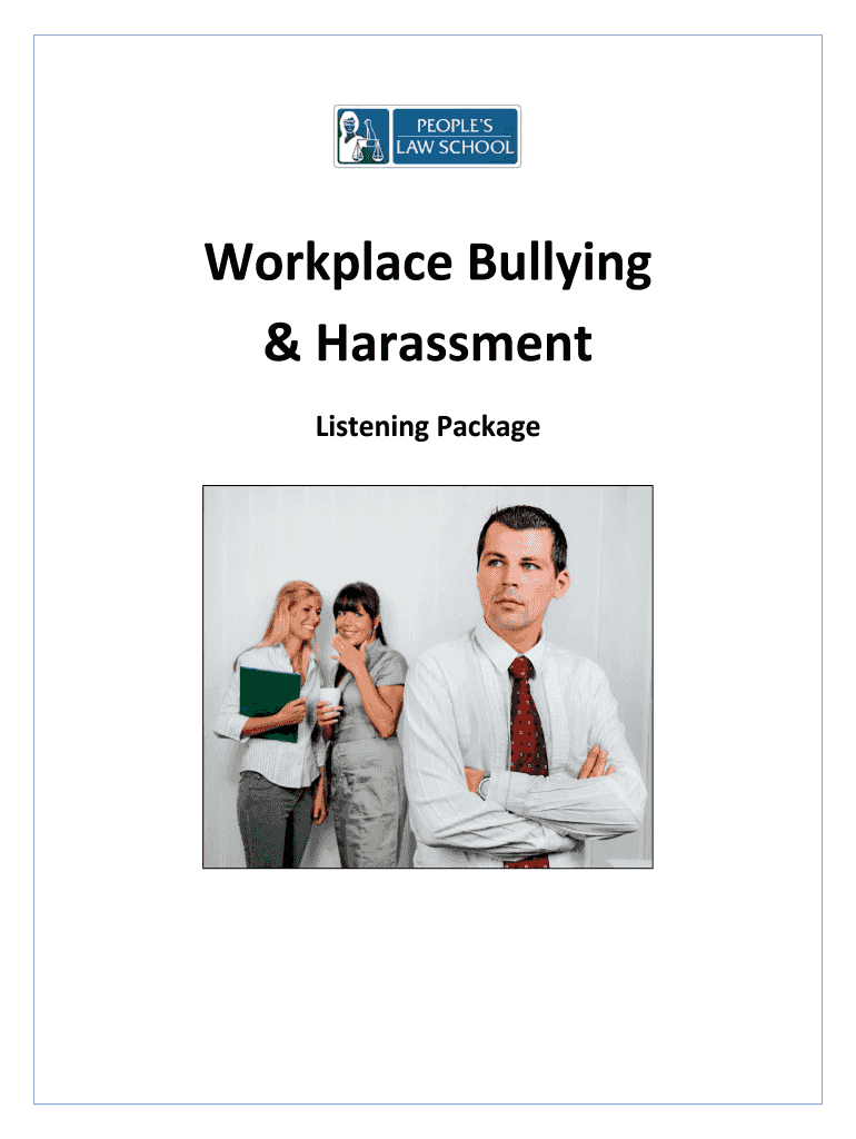 Fillable Online Workplace Bullying Harassment Fax Email Print - pdfFiller