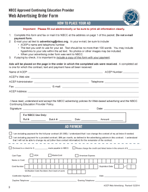 Fillable Online nbcc Web Page Advertising Opportunity Fax Email Print - pdfFiller