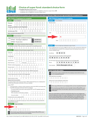 Fillable Online cbus-upgrade clients squiz Choice of super fund ...