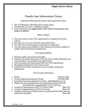 Fillable Online Simple Divorce Packet Fax Email Print - pdfFiller