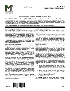 Fillable Online Information on Federal Tax Law for Roth IRAs Fax Email ...