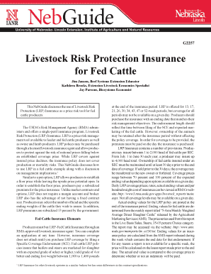 Fillable Online Livestock Risk Protection Insurance Fax Email Print ...