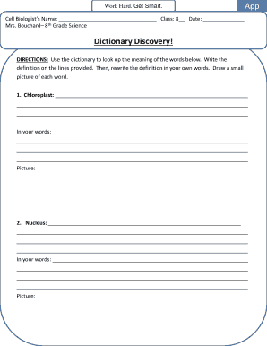 Fillable Online fallriverschools Dictionary Discovery ...