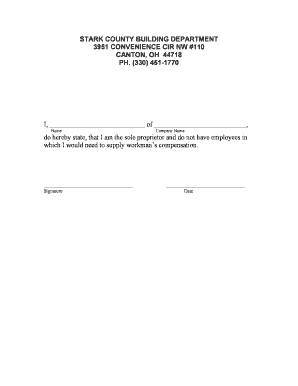 Fillable Online co stark oh STARK COUNTY BUILDING DEPARTMENT 3951 ...