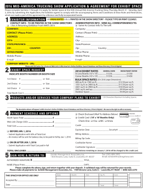 Fillable Online EXHIBITOR INFORMATION HIGHLIGHTED PRINTED Fax Email Print - pdfFiller